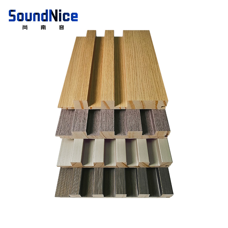 Solid Wooden Grating Wooden Acoustic Wall Panels - Tianjie